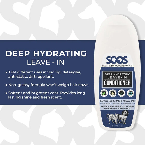 Natural Dead Sea Deep Hydrating Leave-In Pet Conditioner: Dogs & Cats ...
